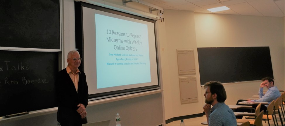 MIT Professor Pritchard suggests weekly quizzes over mid-terms - Here's ...